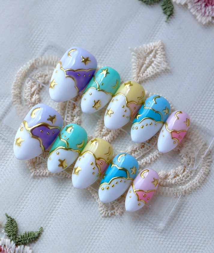 Macaron Starry Sky – KittenGabbyNails